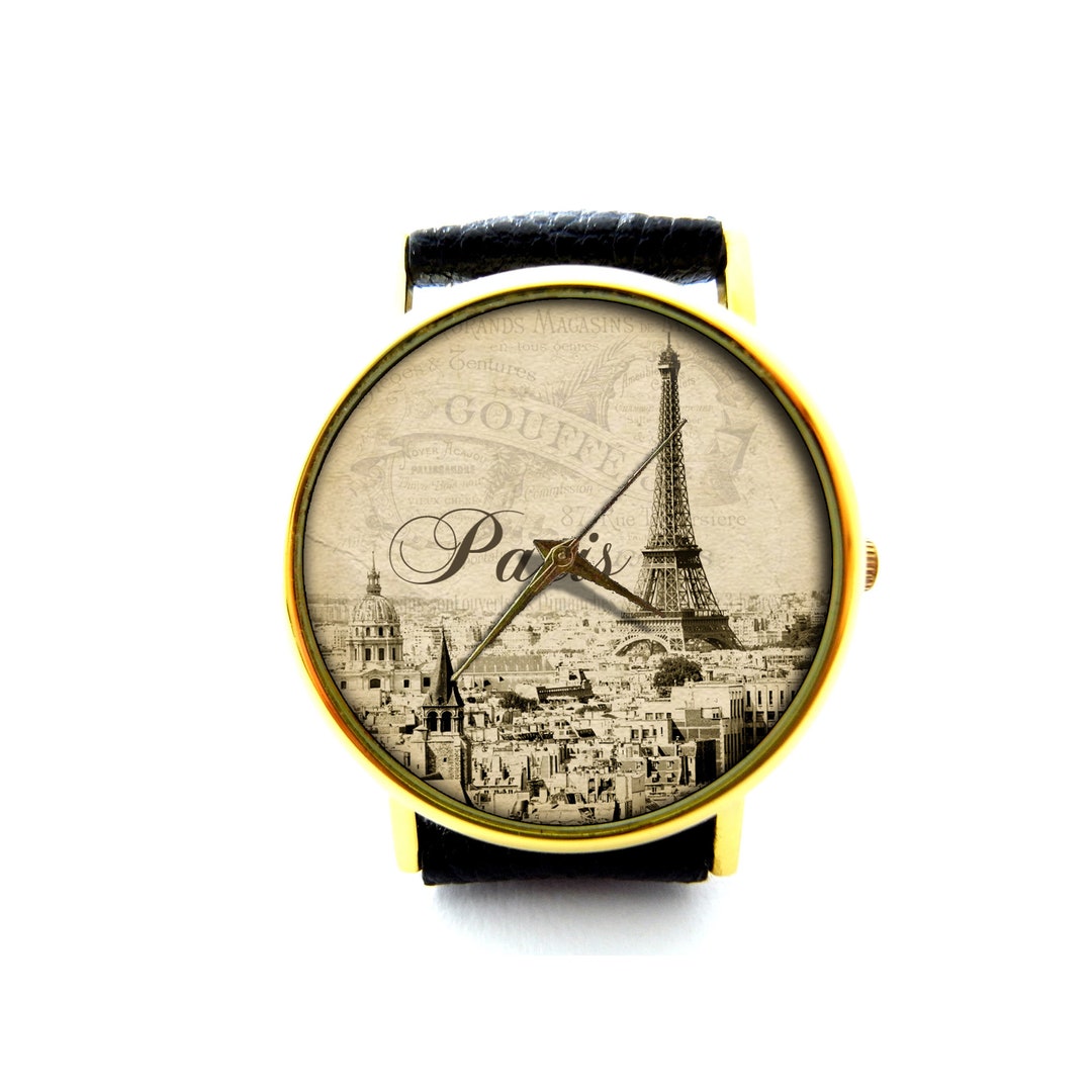 Eiffel Tower Leather Watch, Eiffel Tower Retro Watch, Eiffel Tower ...
