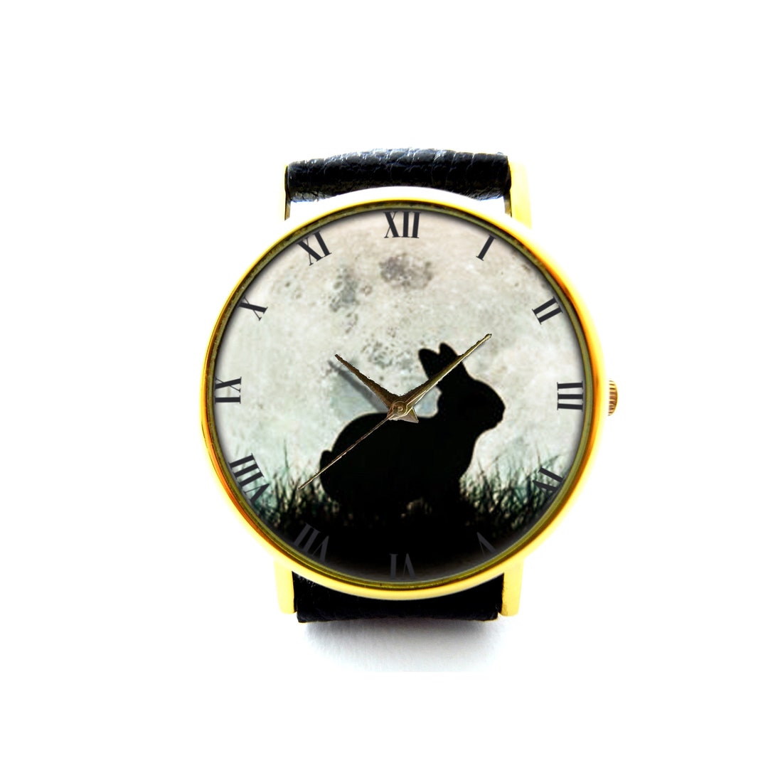 Rabbit Leather Watch, Rabbit Ladies Watch, Unisex Watch, Rabbit ...