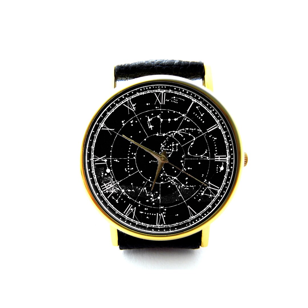 Vintage Constellation Leather Watch, Astronomy Watch, Stars Watch ...
