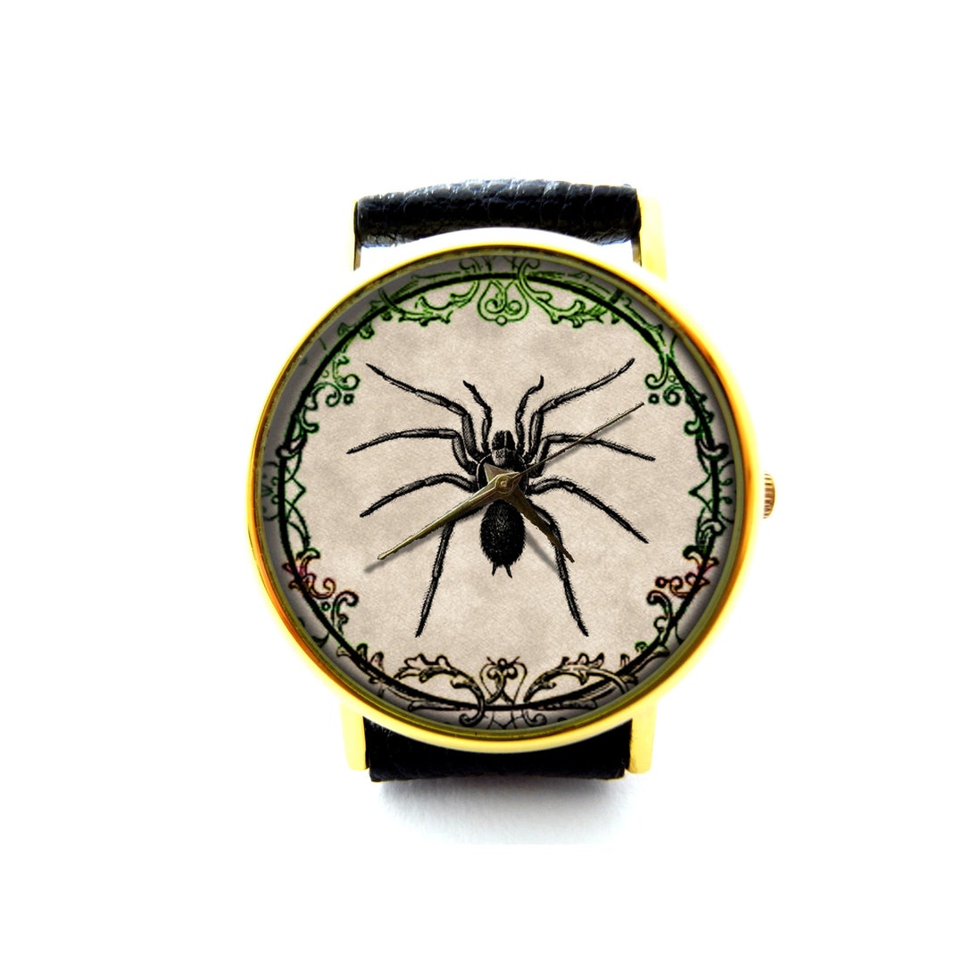 Vintage Gothic Spider Leather Watch, Spider Watch, Gift Ideas, Birthday ...