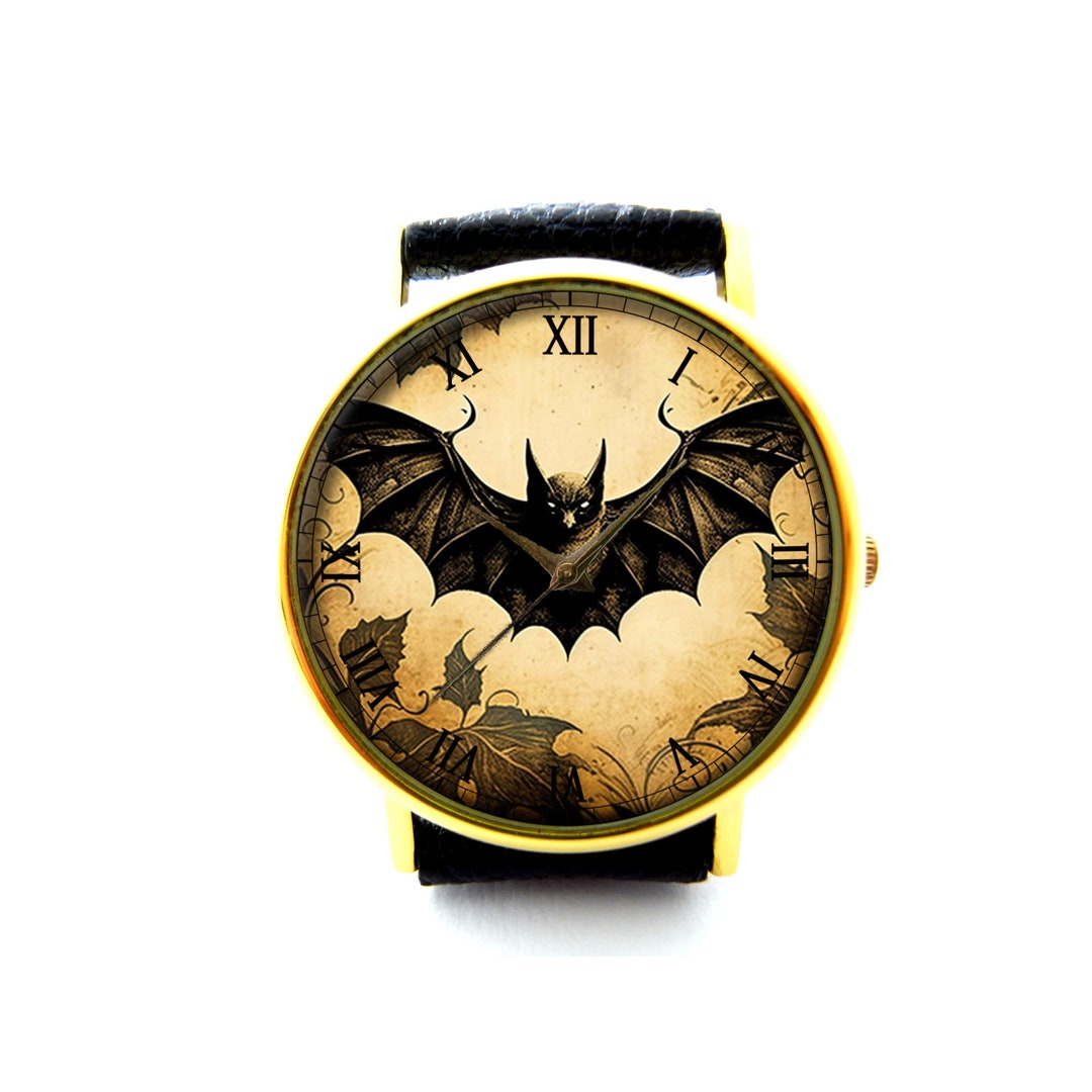 Gothic Bat Watch, Bat Leather Watch, Unisex Watch, Ladies Watch, Mens ...