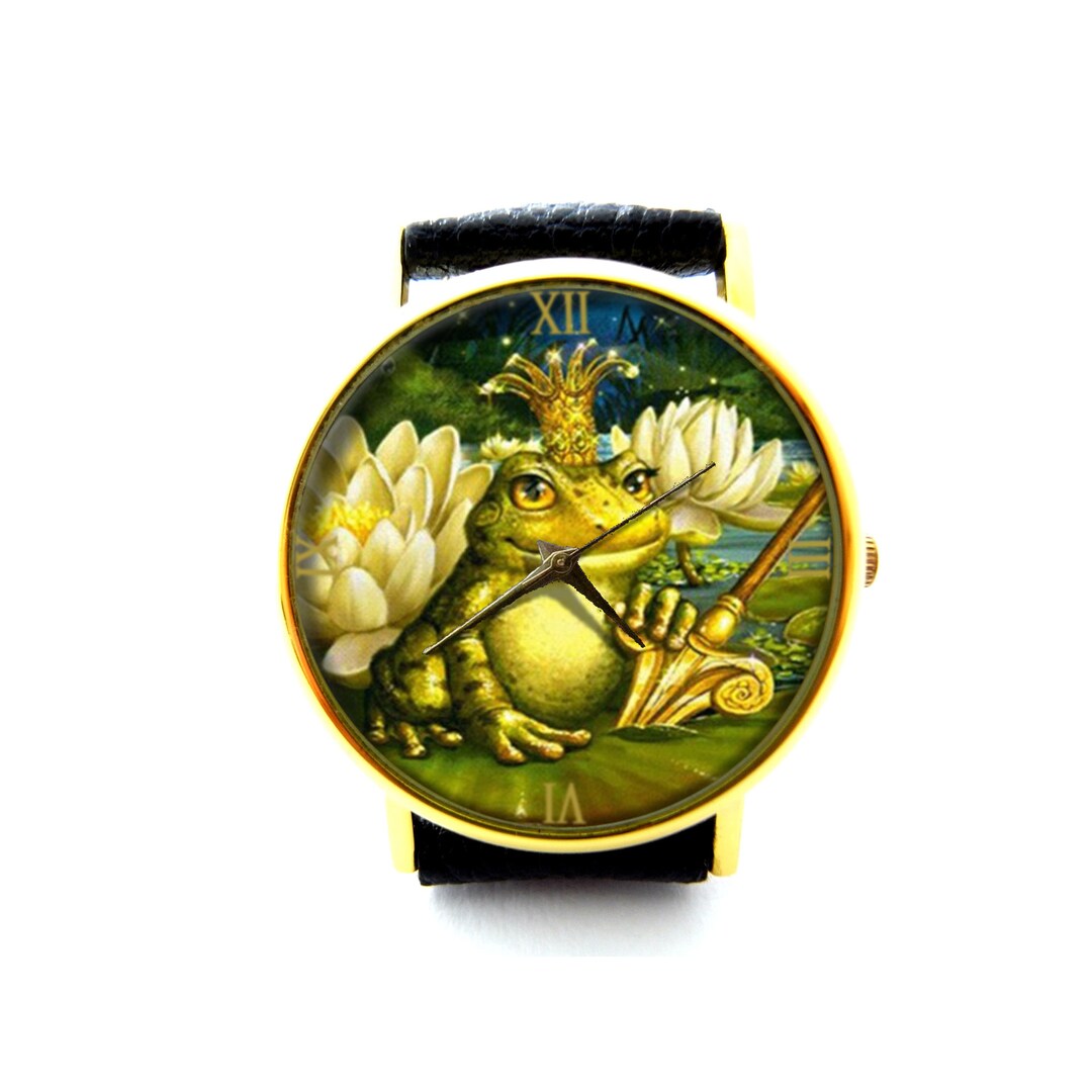 Frog Prince Leather Watch, Frog Prince Ladies Watch, Unisex Watch ...