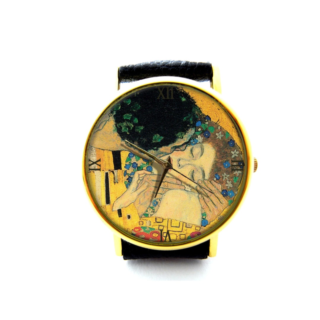 Klimt the Kiss Art Leather Watch, Klimt Art Ladies Watch, Unisex Watch ...