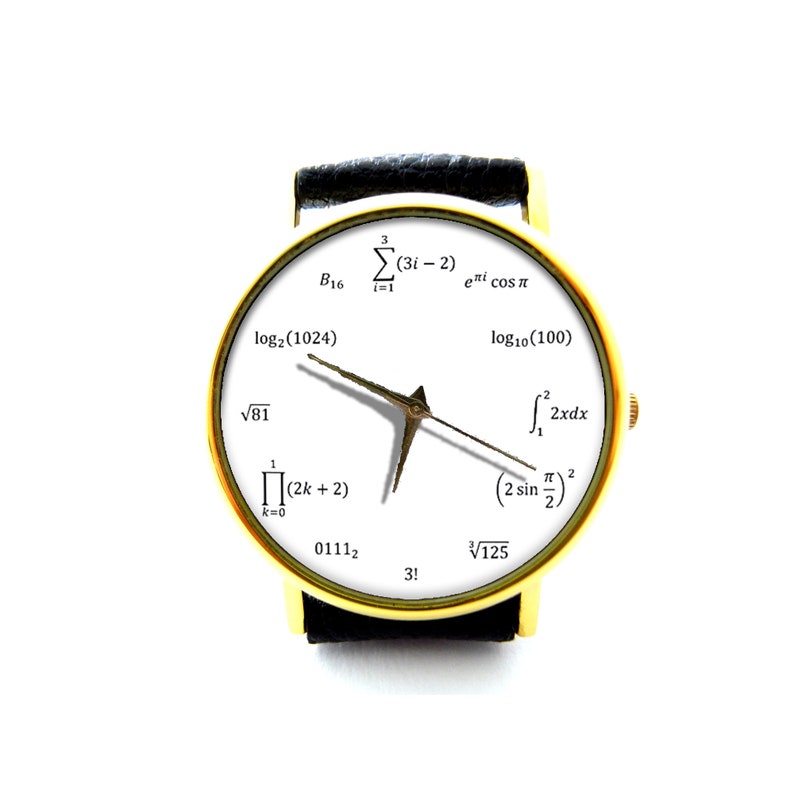 Math Equations and Notations Leather Watch Math Equations | Etsy