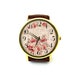 Rose Leather Watch, Vintage Flower Leather Watch, Vintage Rose Watch ...