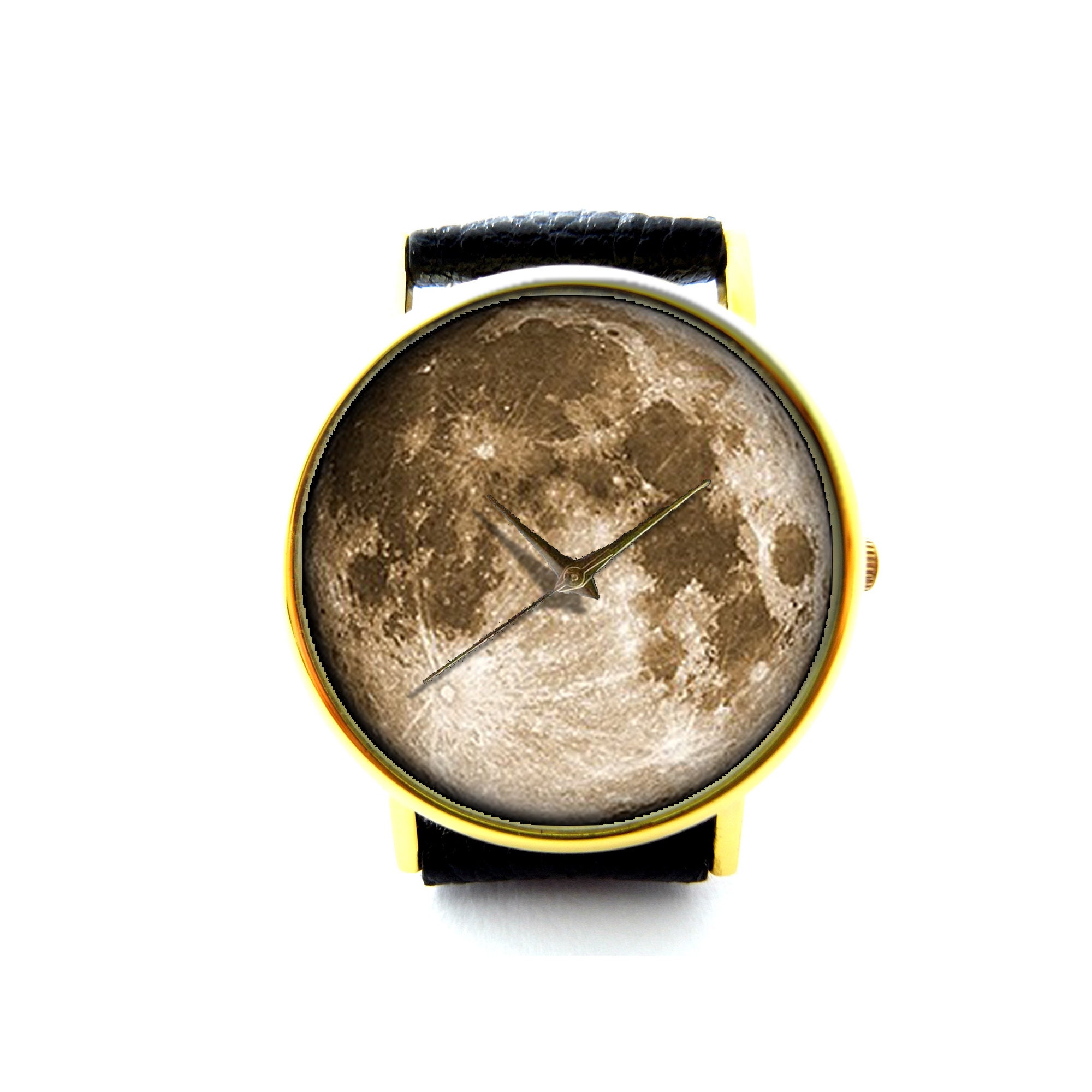Moon Leather Watch Full Moon Watch Moon Unisex Watch - Etsy New Zealand
