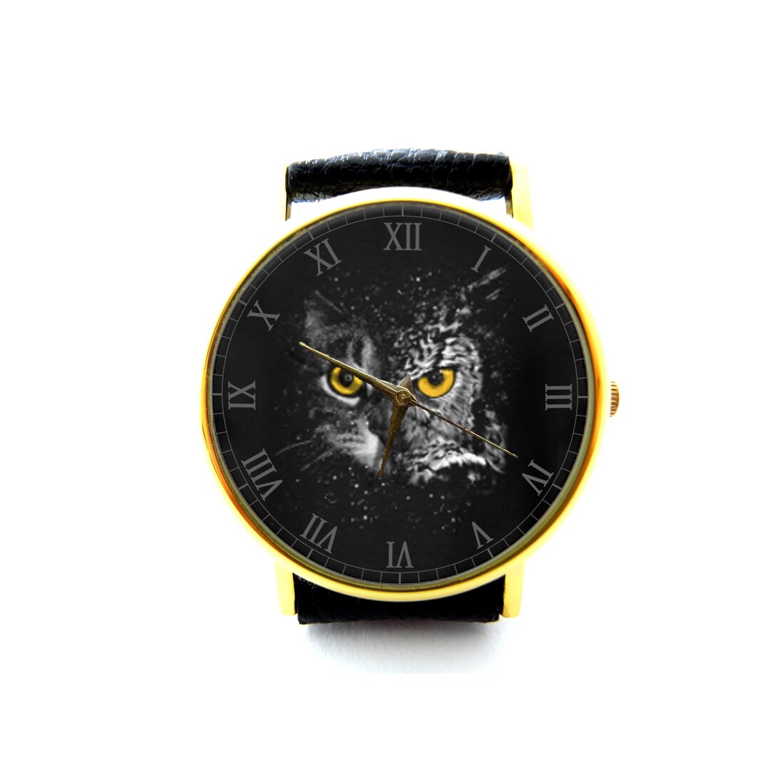 Owl Leather Watch, Owl Ladies Watch, Unisex Watch, Owl Jewellery - Etsy