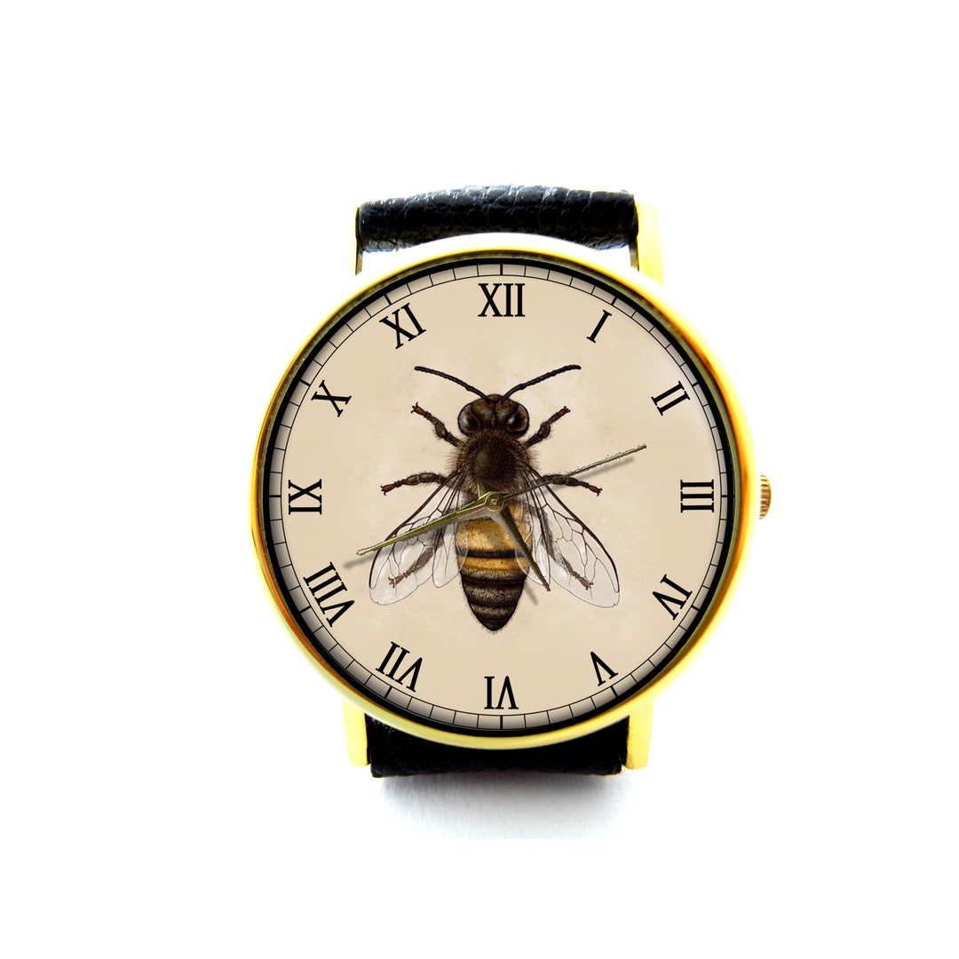 Vintage Honey Bee Leather Watch, Insect Watch, Unisex Watch, Ladies ...
