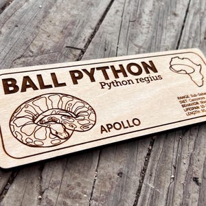 Custom Laser Engraved Wooden Animal Enclosure Sign: Reptile & Zoo ...