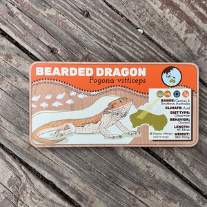 Wooden LEOPARD GECKO Zoological Species Sign Full Color Reptiles Ball ...