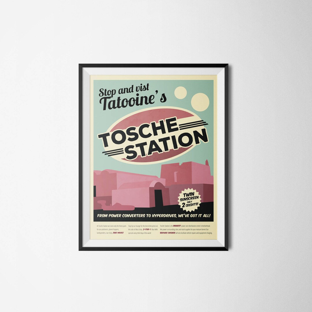 Star Wars: Tosche Station Inspired Advertisement - Etsy