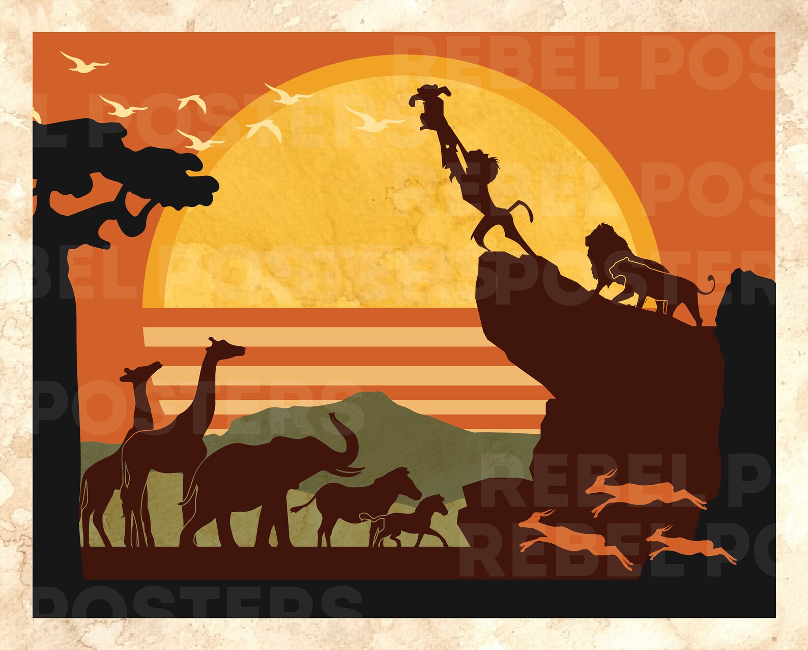 Lion King Inspired Presentation of Simba at Pride Rock Print - Etsy