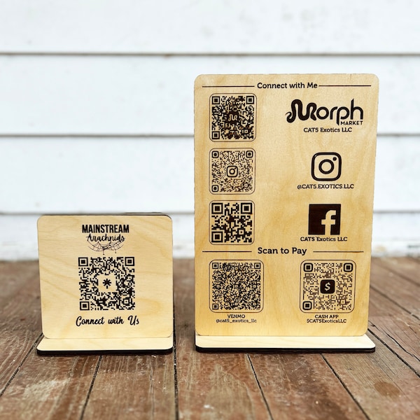 Wood Carved Qr Code - Etsy