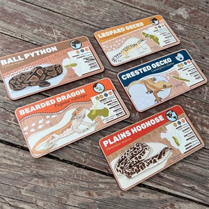 Wooden LEOPARD GECKO Zoological Species Sign Full Color Reptiles Ball ...