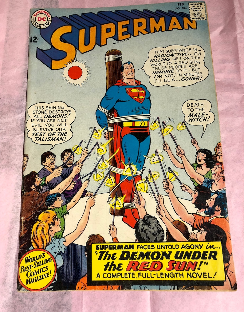 Vintage Superman Comic Book Issue No. 184 the Demon Under - Etsy