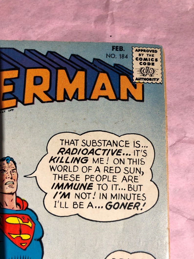 Vintage Superman Comic Book Issue No. 184 the Demon Under - Etsy