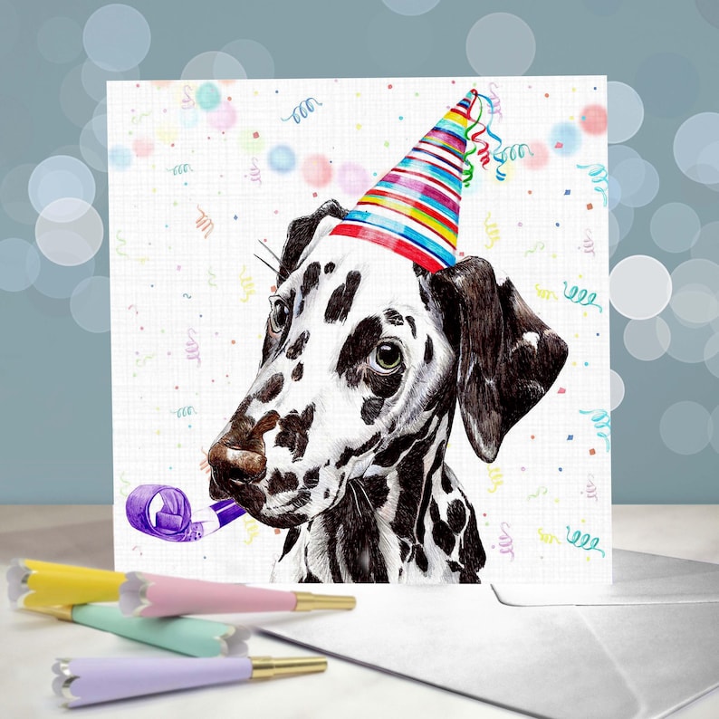 Dalmatian Birthday Greeting Cards / Various Party Designs / Blank ...