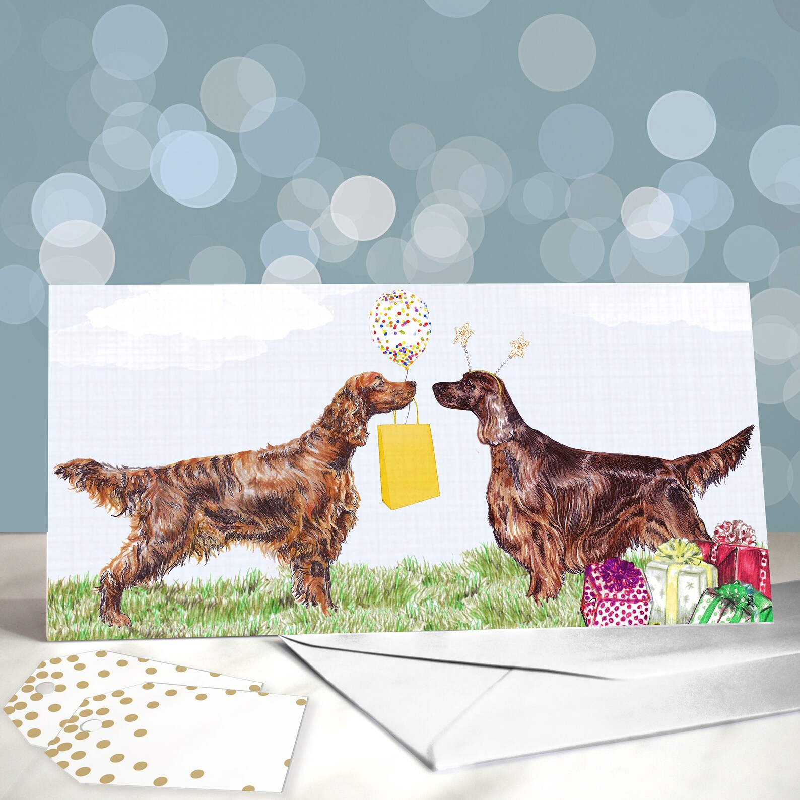 Irish Red Setter Birthday Greeting Card / Blank Inside / Card From the ...
