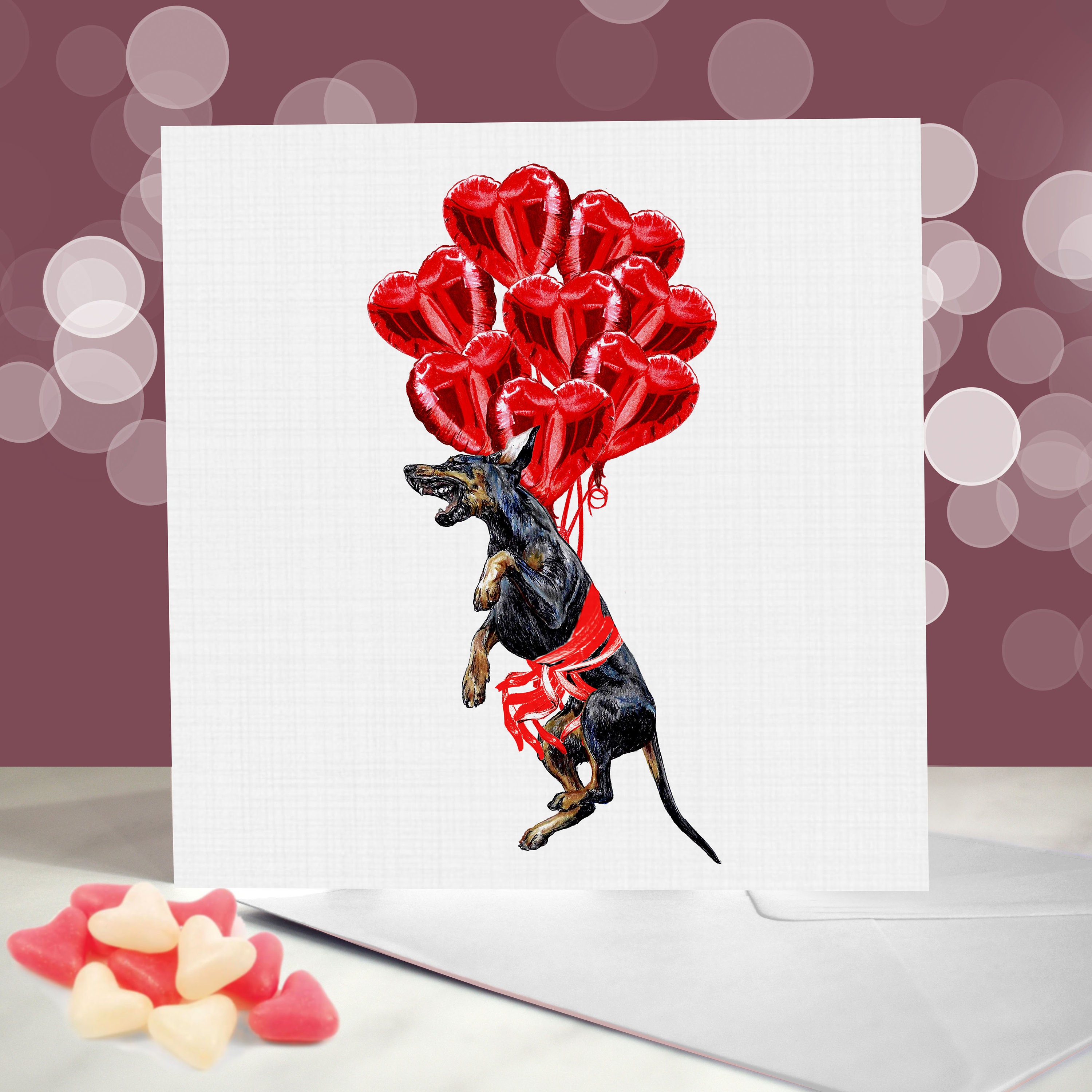 Dobermann Pinscher - Variety of Anniversary Cards - I Love You Card for ...