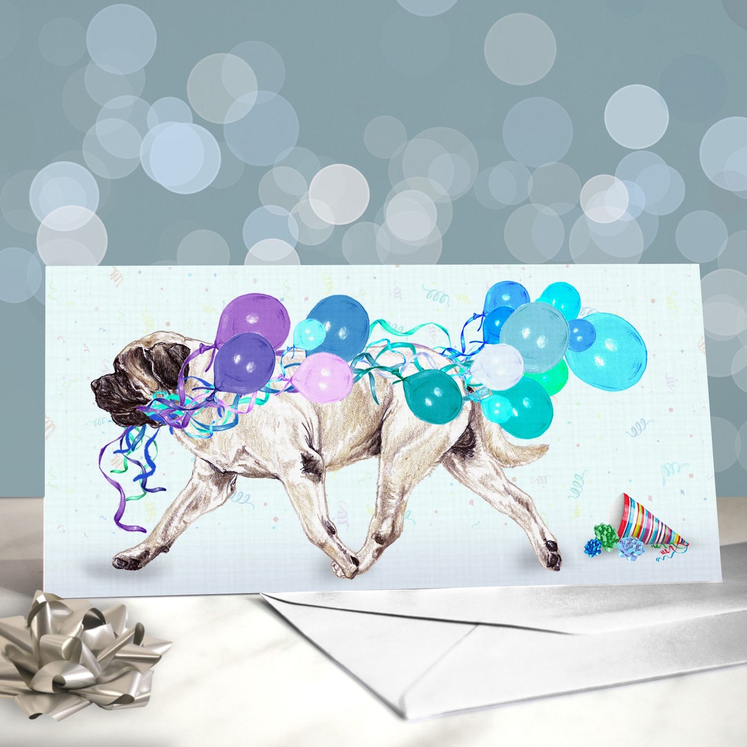 English Mastiff Birthday Greeting Card / Blank Inside / From the Dog ...