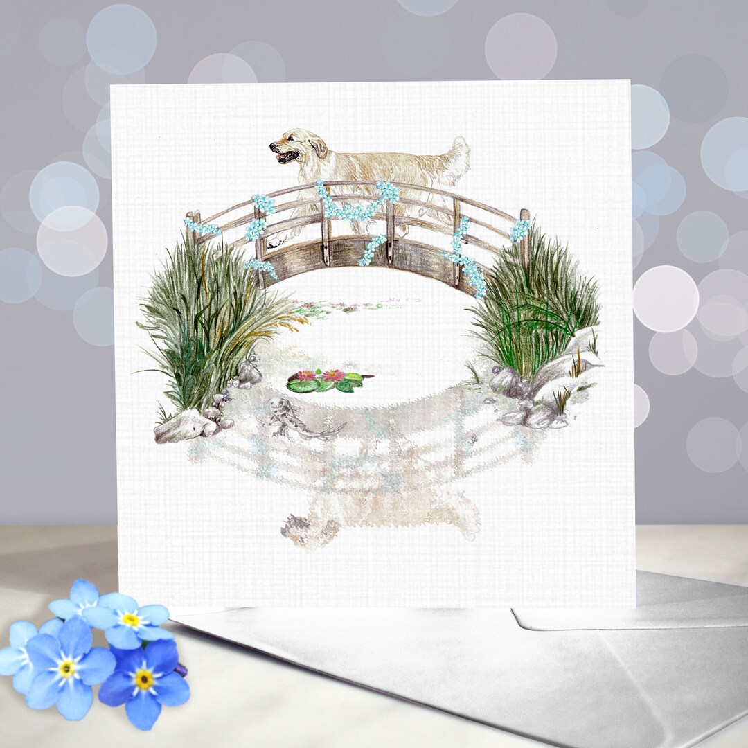 Golden Retriever Dog Sympathy Card Sorry for Your Loss Thank You Card ...