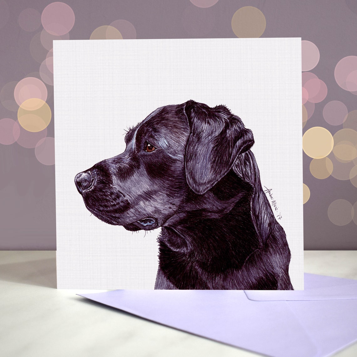 Black Labrador Greeting Card / Blank Inside / Card From the - Etsy UK