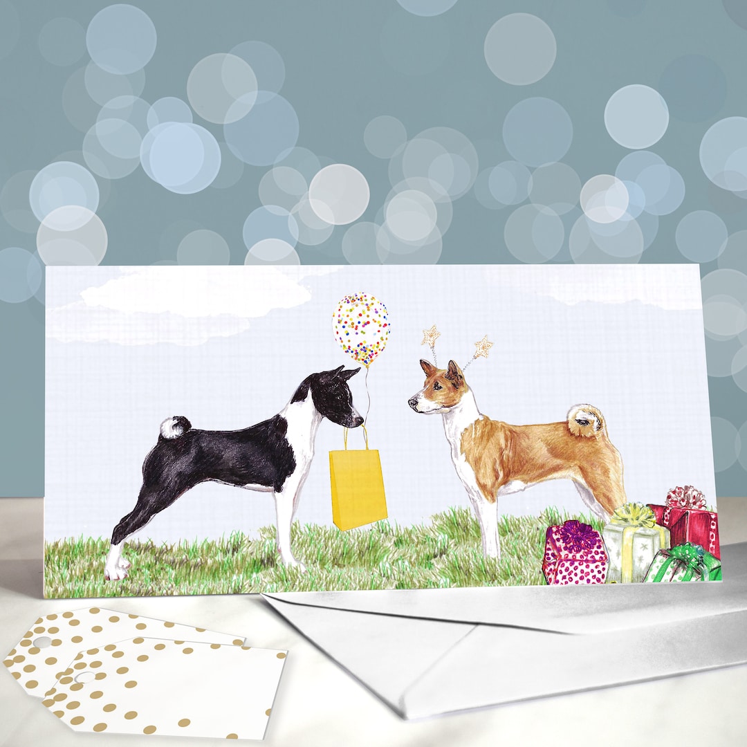 Basenji Birthday Greeting Card / Card From the Dog / Barkless Dog / for ...