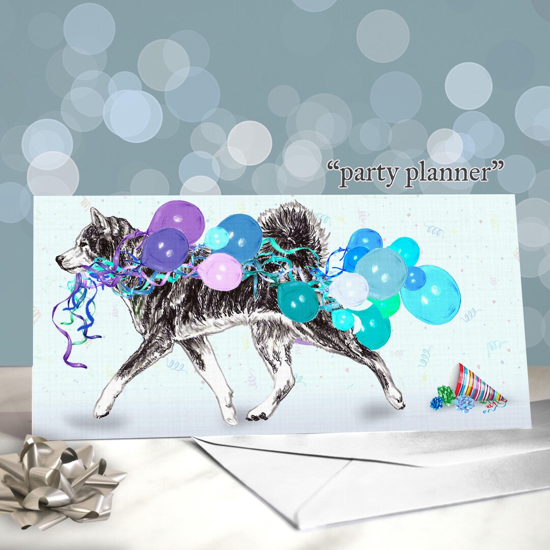 Japanese Akita Inu Dog Greeting Card / Akita Ken Birthday Cards / Blank ...