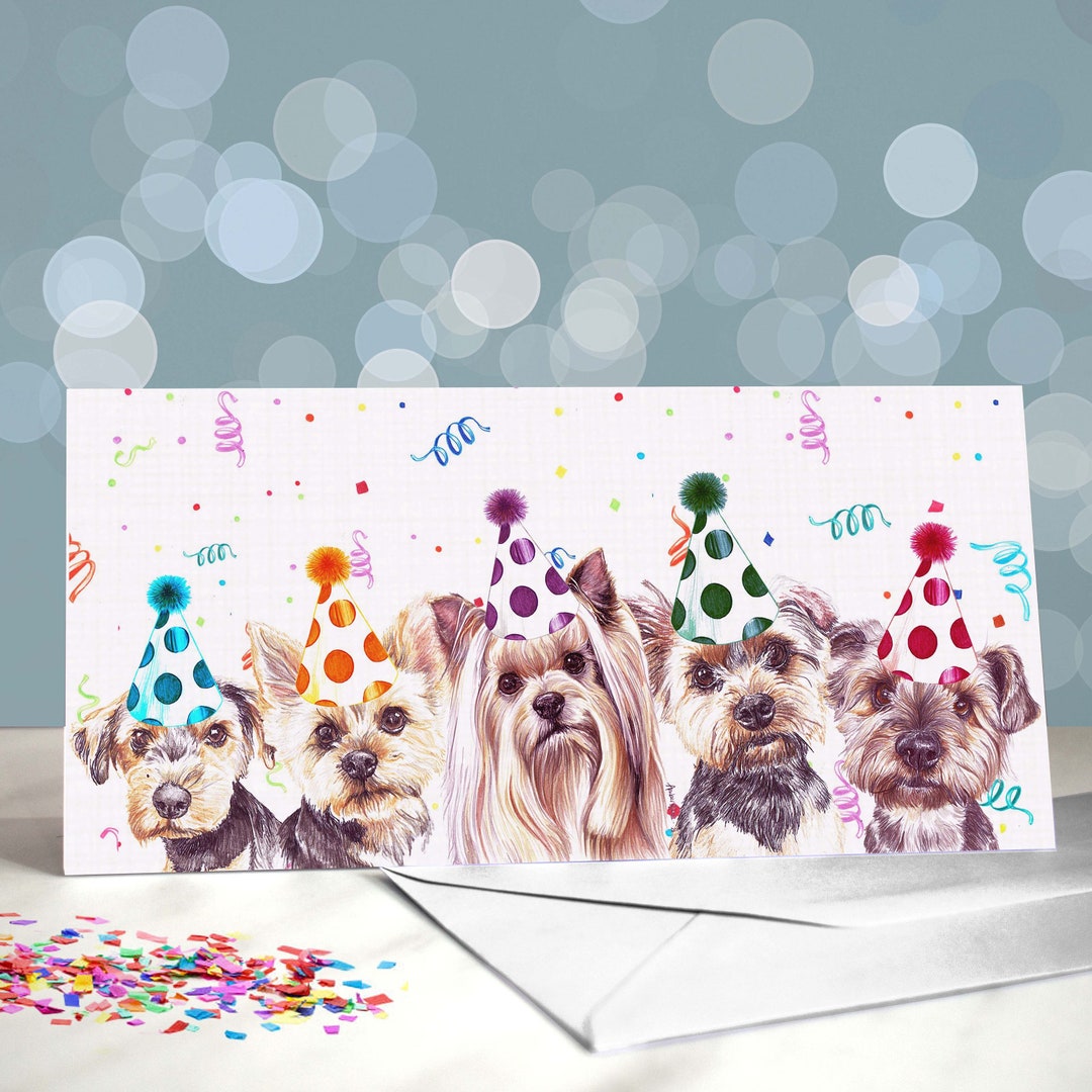 Yorkshire Terrier Birthday Greeting Card From the Dog / Yorkie Card ...