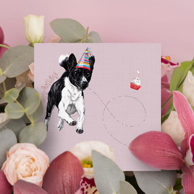 Basenji Birthday Greeting Card / Card From the Dog / Barkless - Etsy