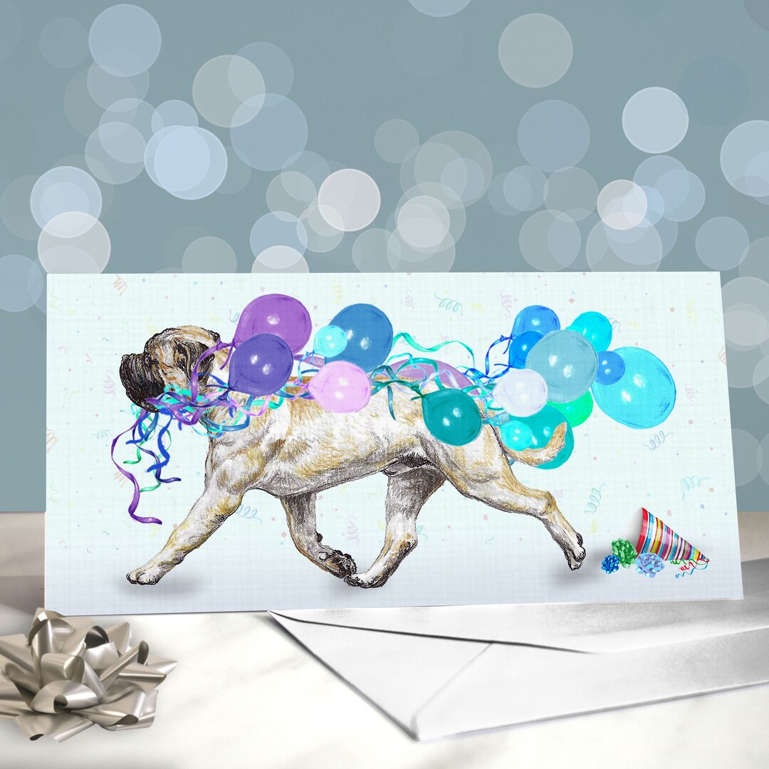 Bullmastiff Birthday Greeting Card / Blank Inside / From the Dog ...