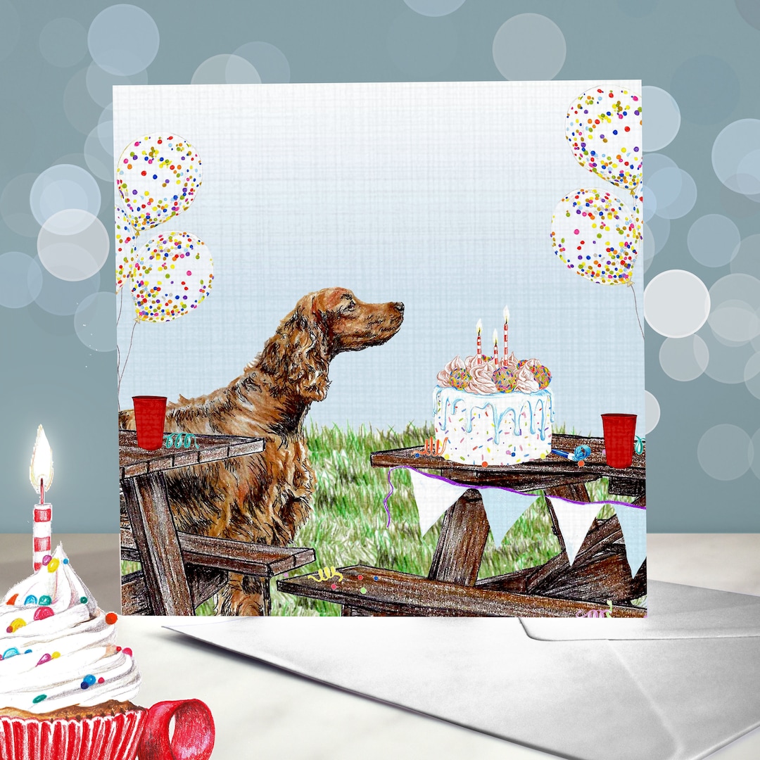 Irish Red Setter Birthday Greeting Card / Blank Inside / Card From the ...