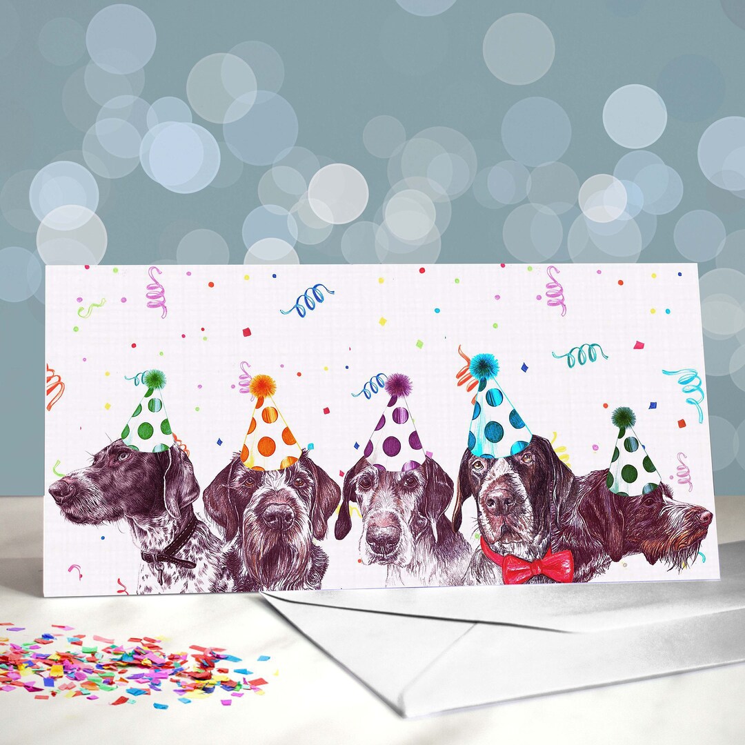 German Wirehaired Pointer Birthday Cards Blank Inside / Card From the ...
