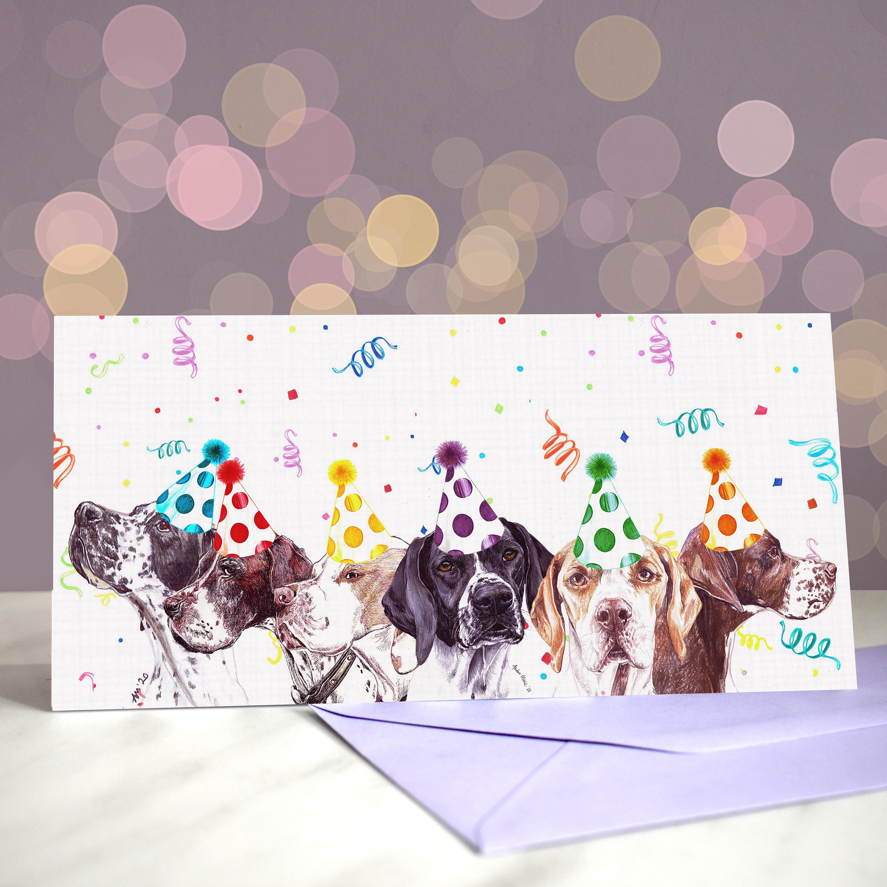 English Pointers Birthday Cards Blank Inside / Card From the - Etsy UK