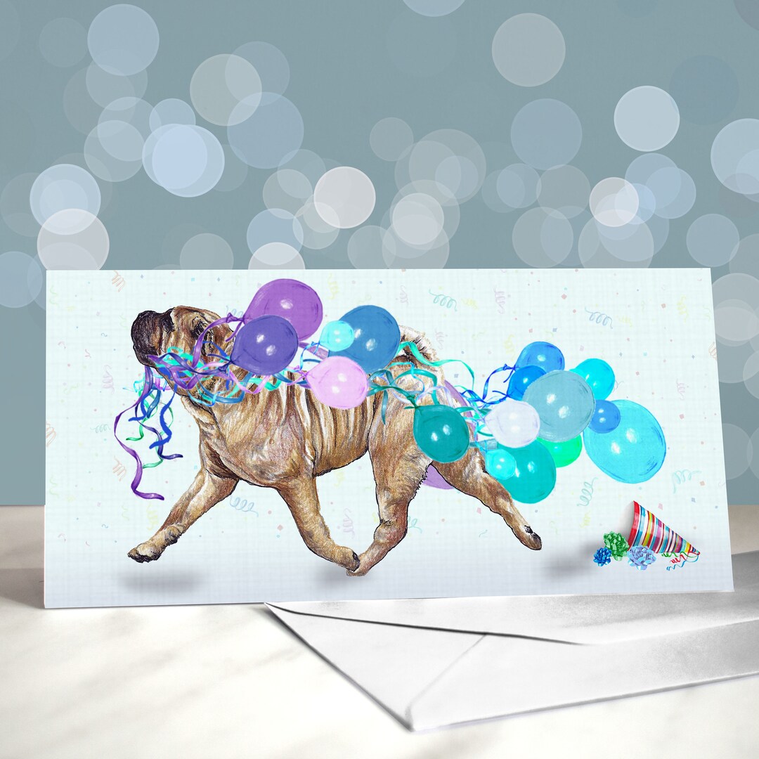 Shar Pei Birthday Greeting Card / Blank Inside / Card From the - Etsy