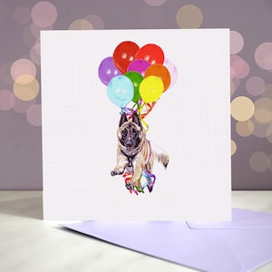 Belgian Malinois Birthday Greeting Card / Blank Inside / Card - Etsy