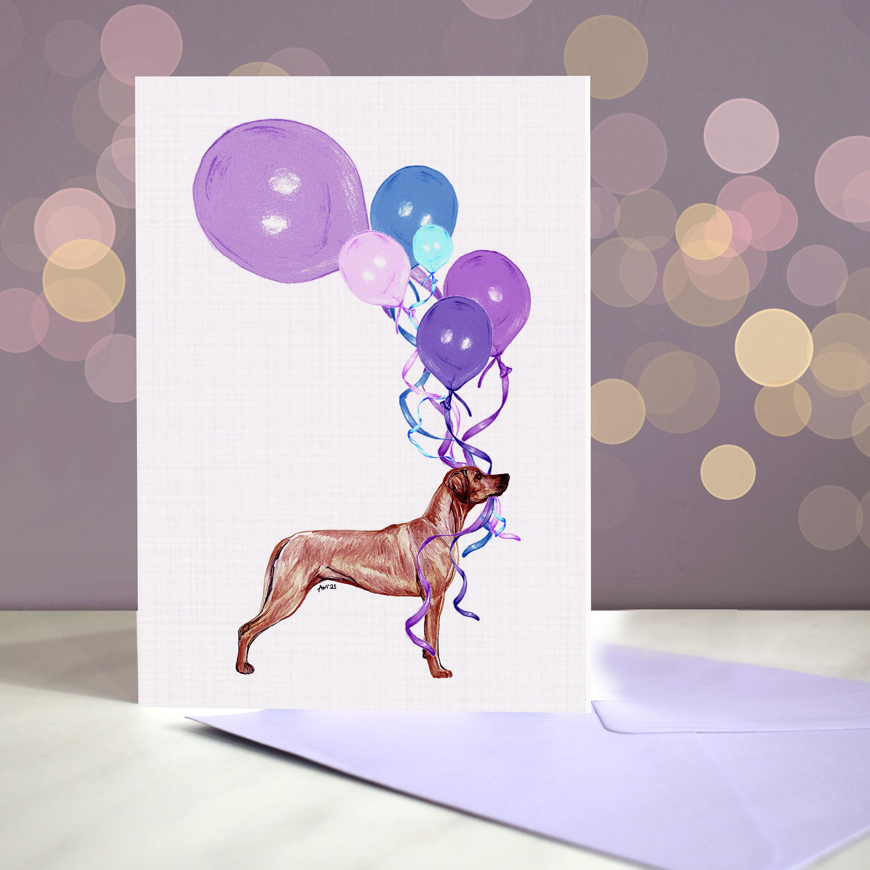 Rhodesian Ridgeback Birthday Greeting Card / Blank Inside / - Etsy