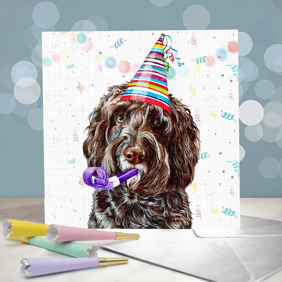 Cockapoo Birthday Greeting Cards / Blank Inside / Card From the Dog ...