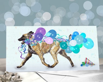 Belgian Malinois Birthday Greeting Card / Blank Inside / Card From the ...
