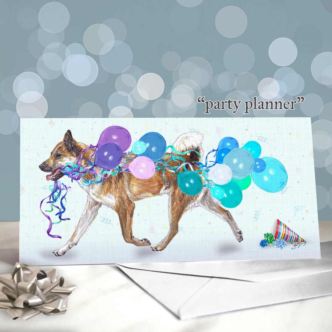 Korean Jindo - Spitz Dog Birthday Cards / Blank Inside / Card From the ...
