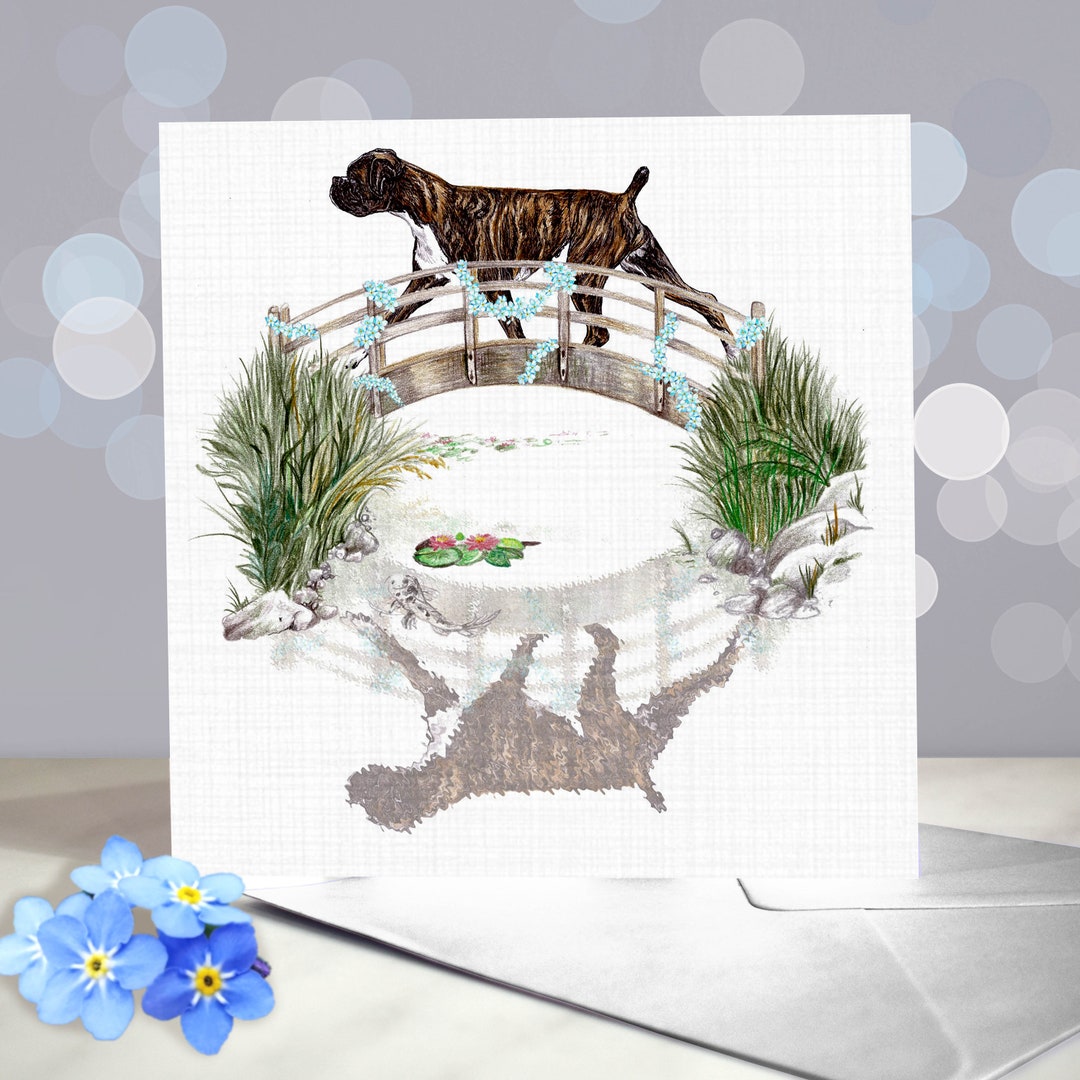 Boxer - Dog Sympathy Card - Sorry for Your Loss - Thank You Card for ...