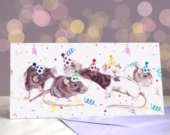 Rat Birthday Card | Etsy