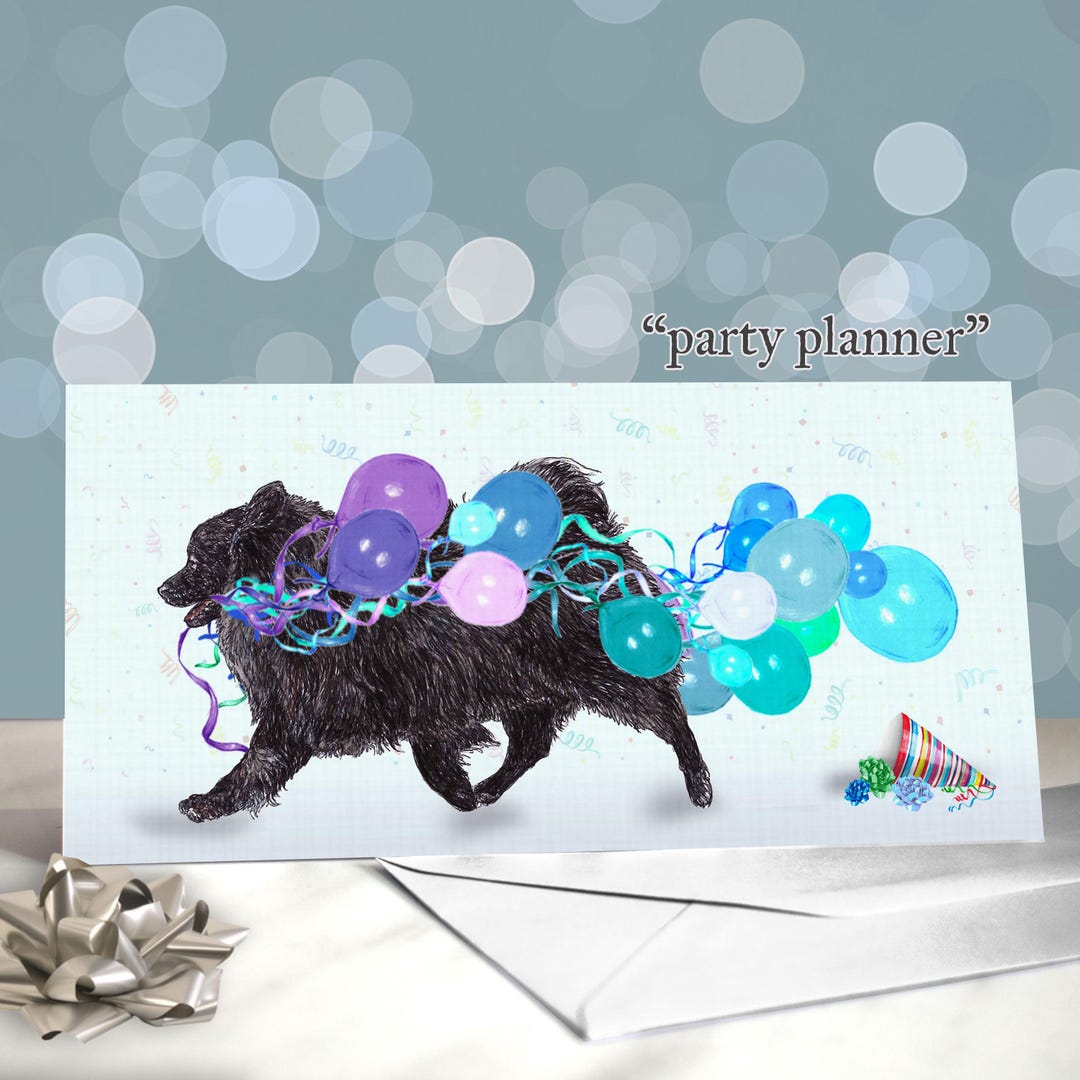 German Spitz Mittel Dog Birthday Cards / Blank Inside / Card From the ...