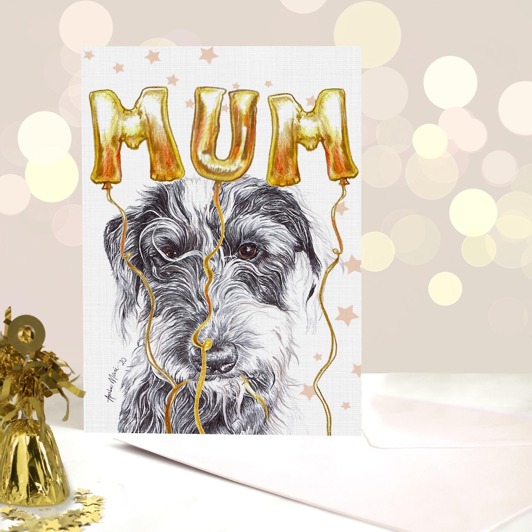 Lurcher Mothers Day Cards Dog Mum Card Pet Parent Gifts Funny Mothers ...