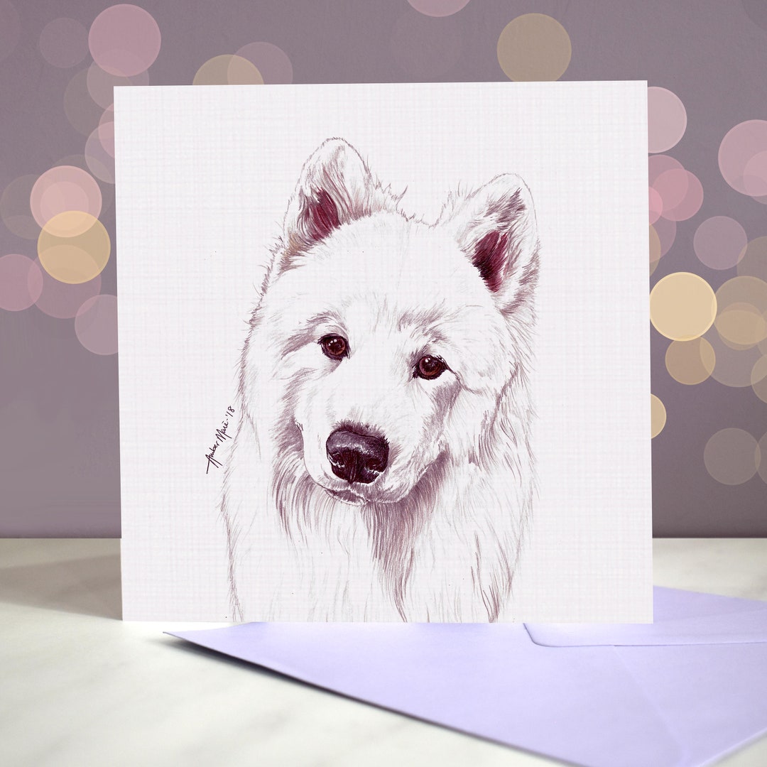 Samoyed Greeting Card / Blank Inside / Card From the Dog / for - Etsy