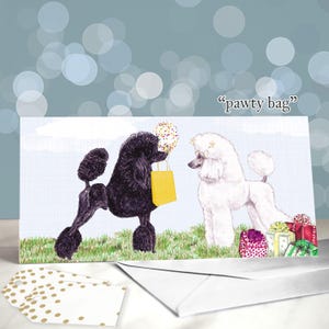 Standard Poodle Birthday Greeting Cards - Party Hats on Five Different ...