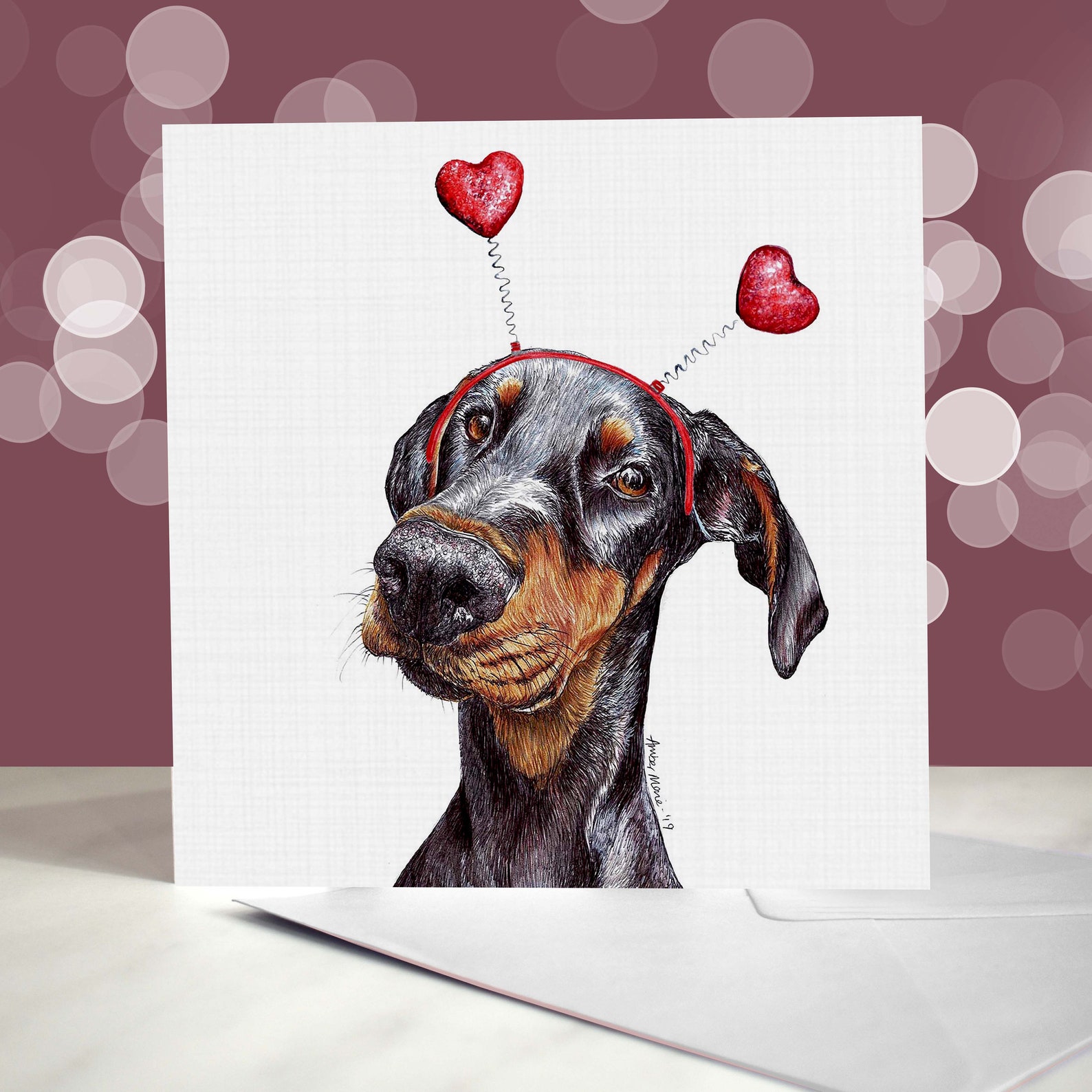 Dobermann Pinscher - Variety of Anniversary Cards - I Love You Card for ...