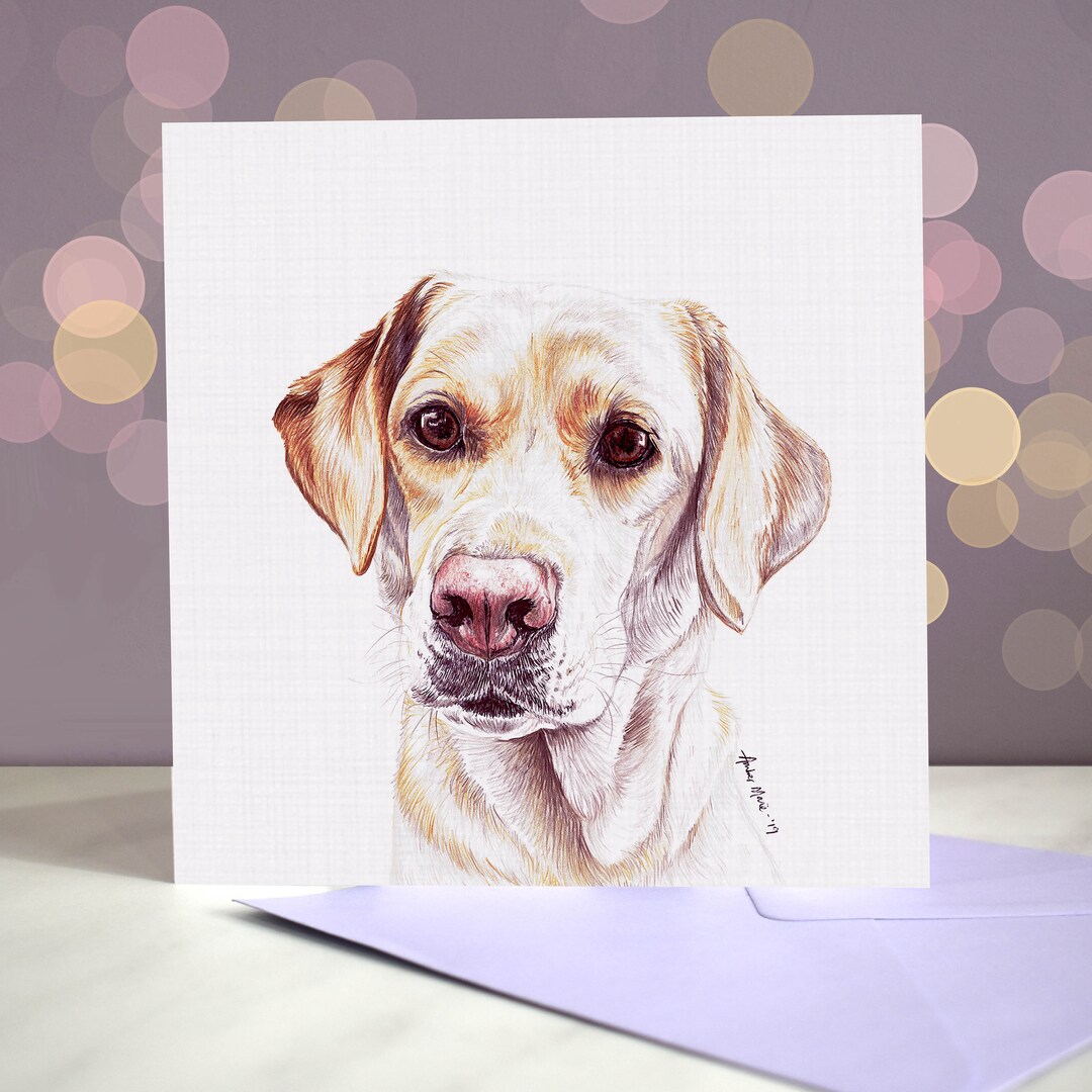 Yellow / Golden Labrador Greeting Card / Blank Inside / Card - Etsy
