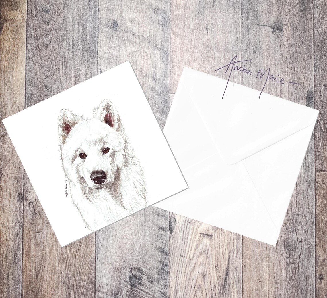 Samoyed Greeting Card / Blank Inside / Card from the Dog | Etsy