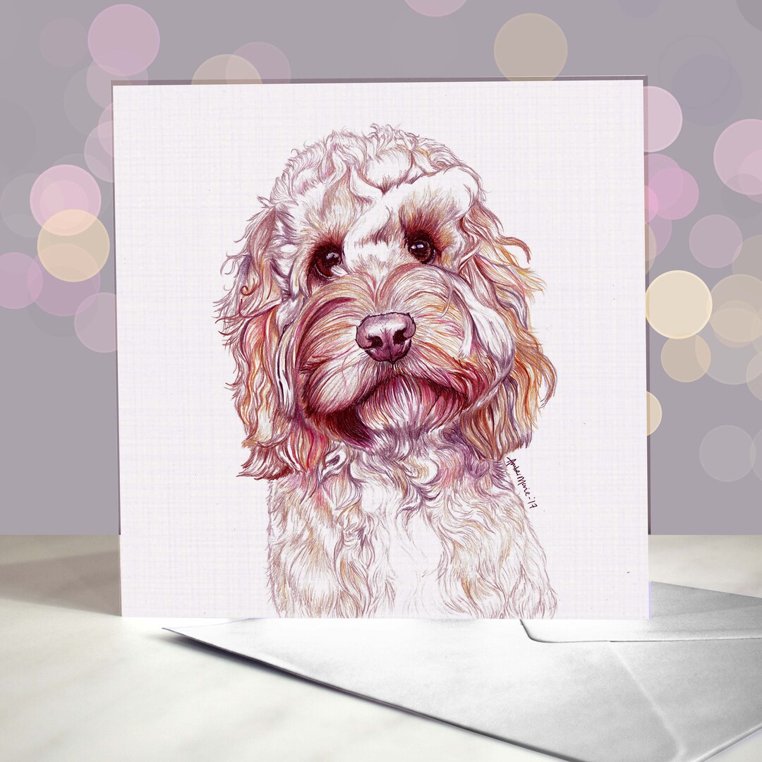 Cockapoo Greeting Card / Variety of Doodle Labradoodle Cavachon and ...